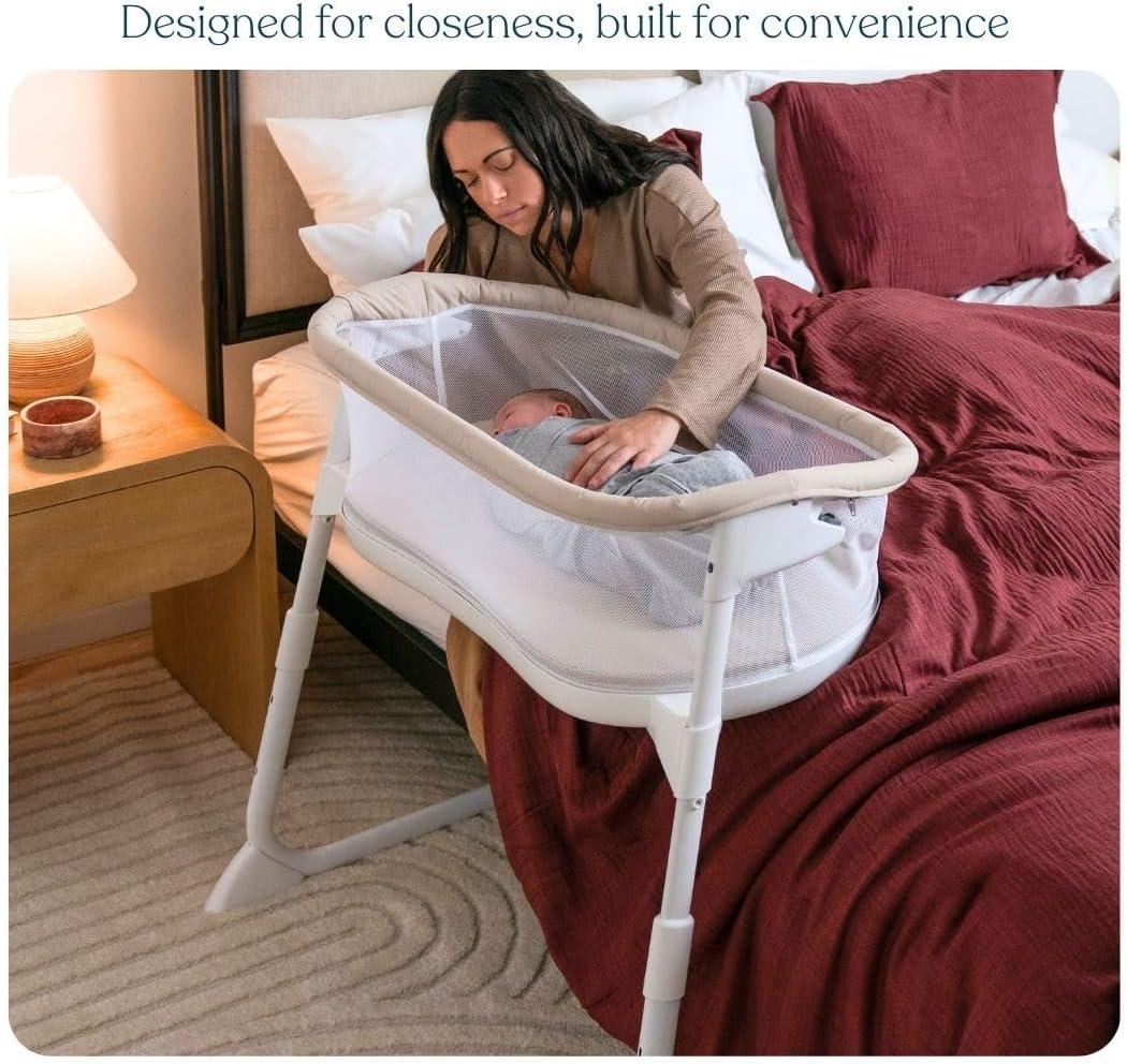 HALO® BassiNest® Lite – Breathable Baby Bassinet Slides Over Bed with ...